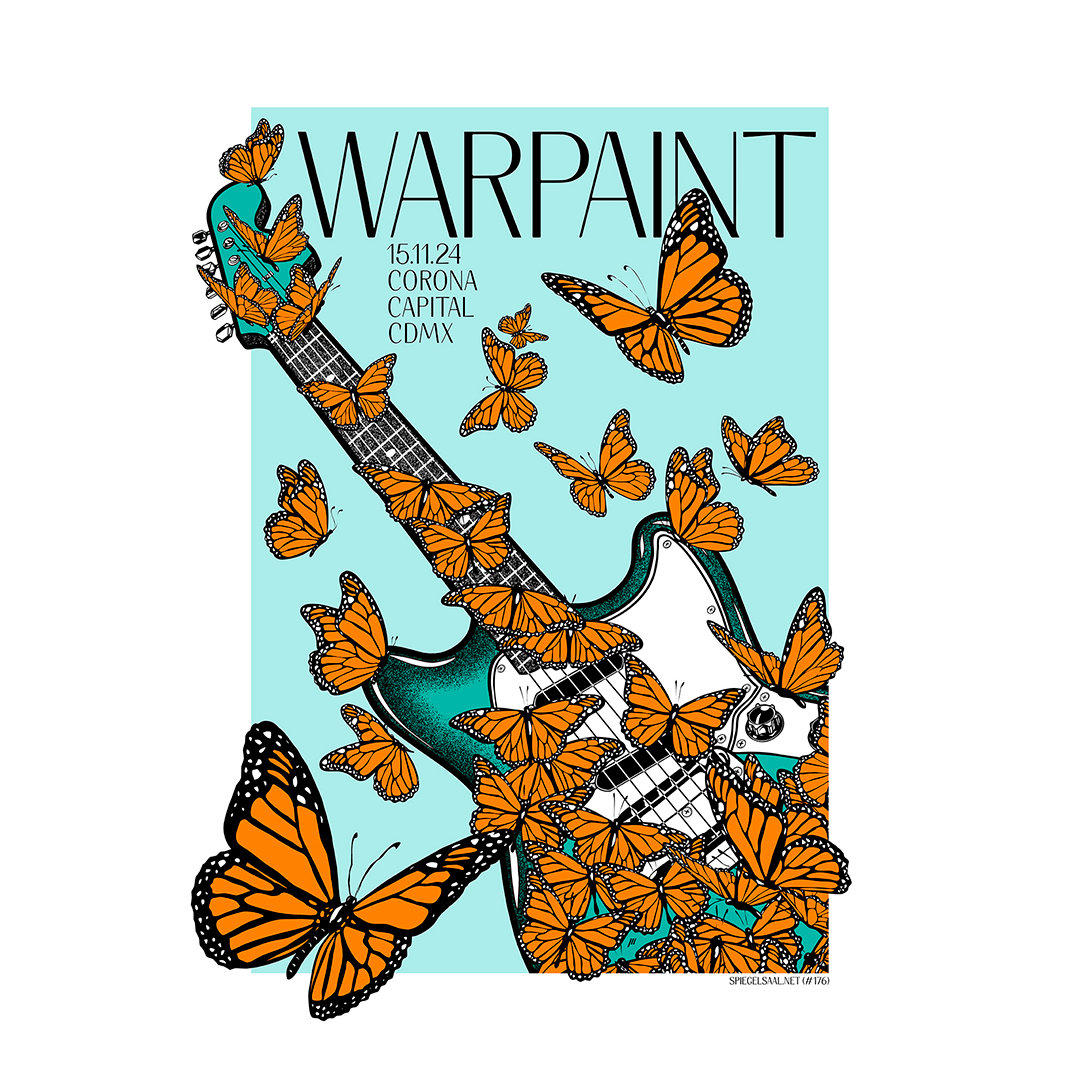 Warpaint México 2024 x Spiegelsaal Gig Poster – Mercadorama
